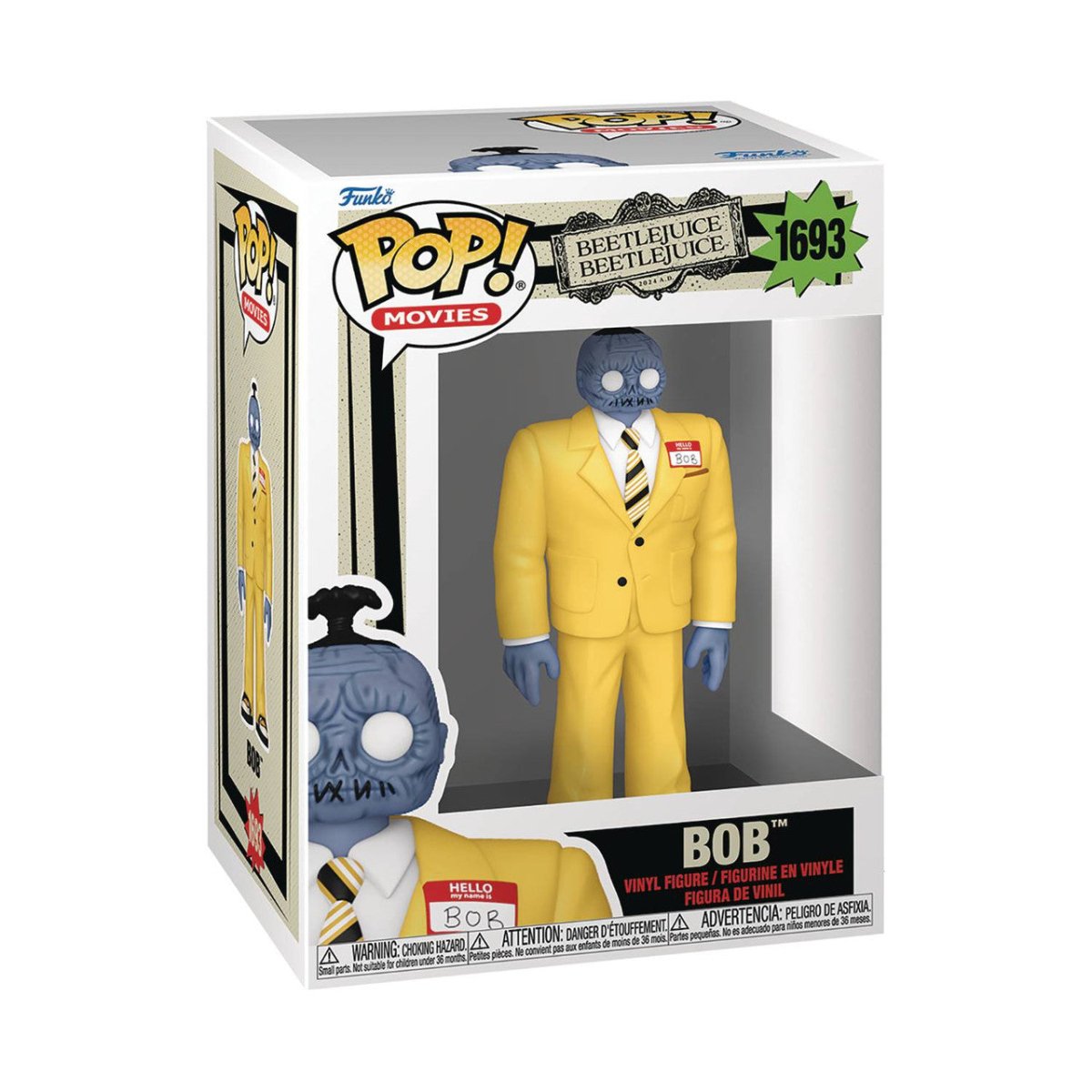 Pop! Movies: Beetlejuice 2 - Bob (Yellow Suit) - Vinyl Figure #1693 ...
